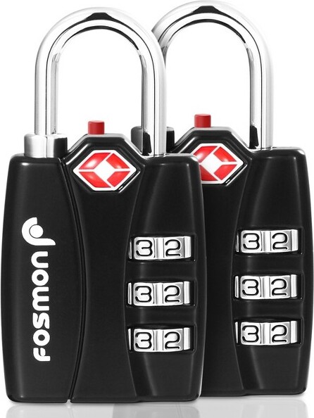 Fosmon 2-Pack TSA Accepted Luggage Lock with 3-Digit Combination and ...