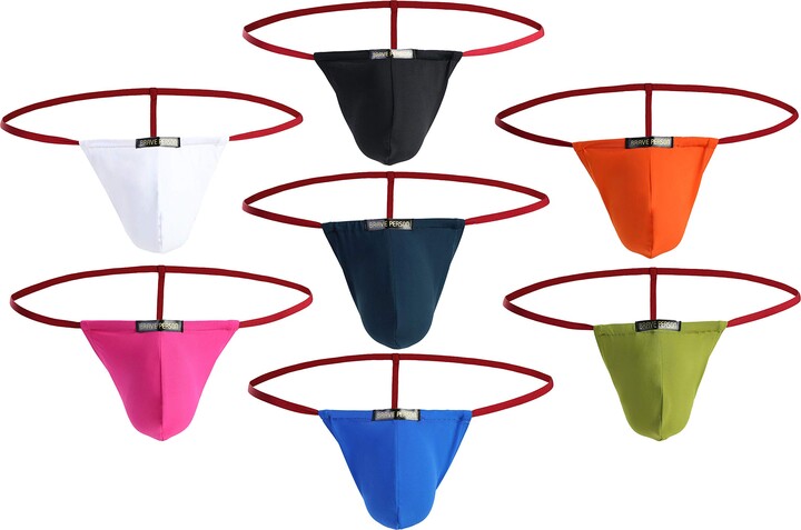 Swbreety Men's Low Rise G-String Sexy T-String Back Thong Underwear ...