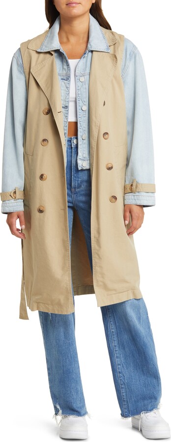 Blank NYC Denim & Twill Trench Coat - ShopStyle