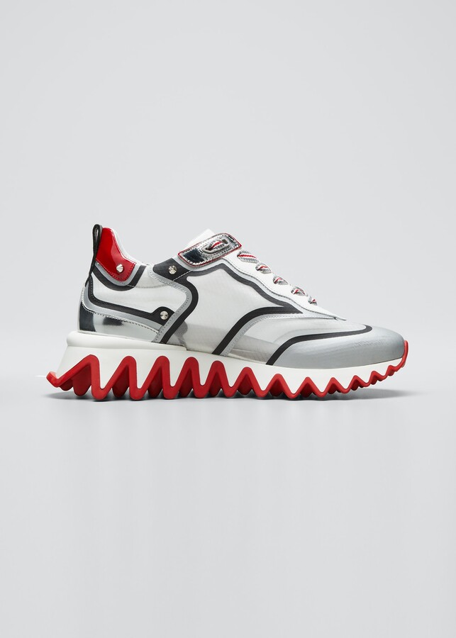 Christian Louboutin Sharkina Colorblock Red Sole Trainer Sneakers ...