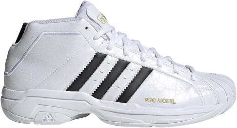 adidas Pro Model 2G Basketball Shoes - White / Black Gold - ShopStyle ...
