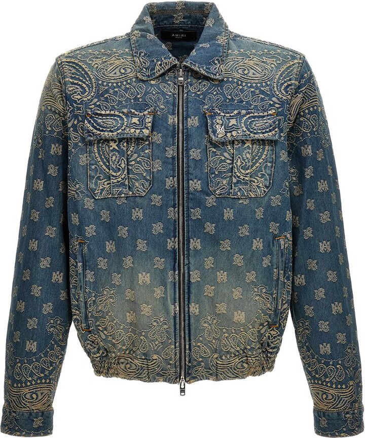 Amiri 'Bandana' denim blouson - ShopStyle Jean Jackets