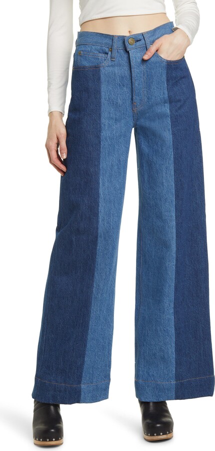 Frame Atelier Pixie Pieced 1978 Wide Leg Jeans - ShopStyle