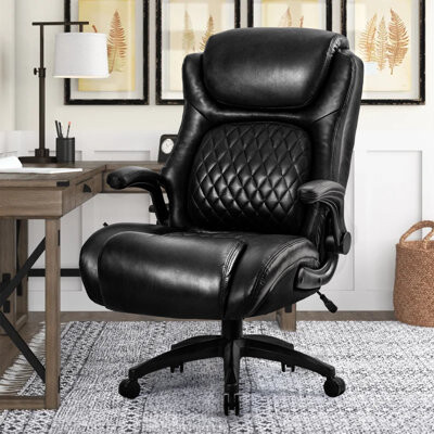 colerline 28.5" Wide Oversize Modern Design Faux Leather Swivel and ...