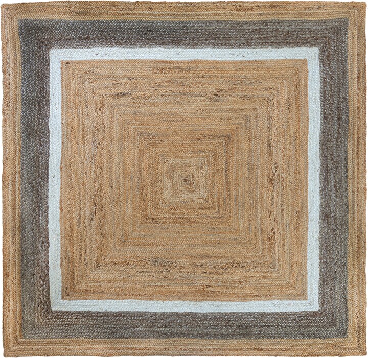 Dunelm Natural Jute Border Rug Jute Border Grey - ShopStyle