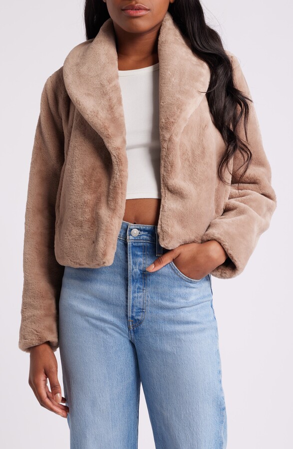 Blank NYC Shawl Collar Faux Fur Jacket - ShopStyle