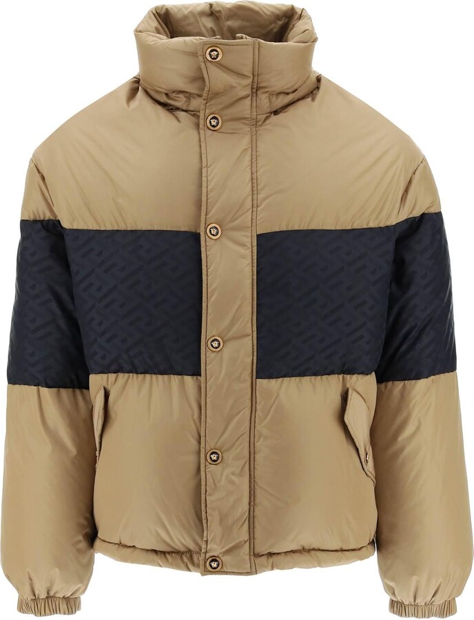 Versace La Greca Short Down Jacket - ShopStyle