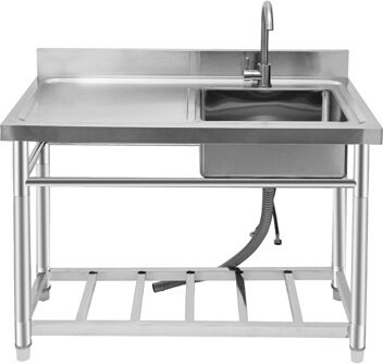 JOYDING Stainless Steel Kitchen Sink Free Standing Commercial ...
