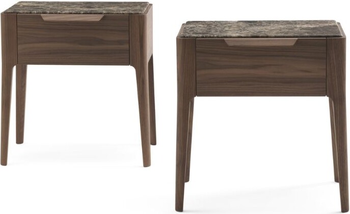Porada Walnut Ziggy Bedside Table - ShopStyle