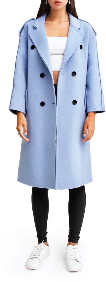 Belle & Bloom Aussie Sky Double-Breasted Wool Coat - ShopStyle