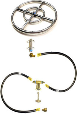 Easy Fire Pits EasyFirePits Pre-Plumbed Gas Fire Pit Connection Kit and ...
