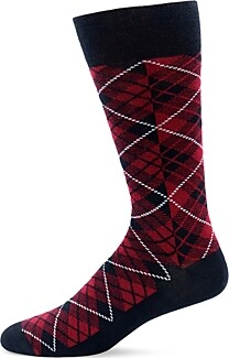 The Men's Store at Bloomingdale's Wool Diagonal Plaid Socks - 100% ...