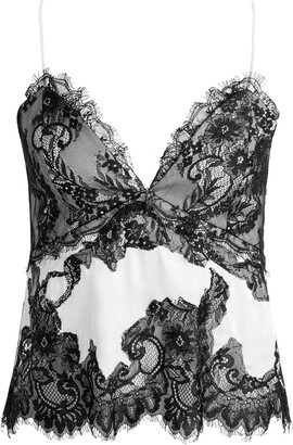 Alice + Olivia Katja Cutaway Lace Slip Top - ShopStyle