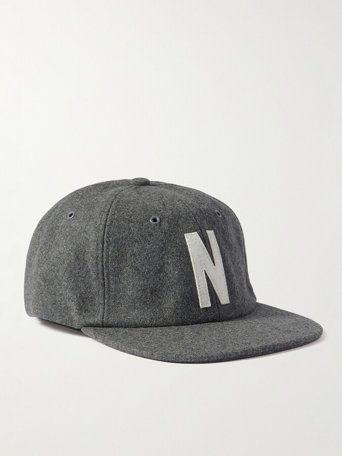 Norse Projects Logo-Appliquéd Melton Wool-Blend Baseball Cap - ShopStyle Hats