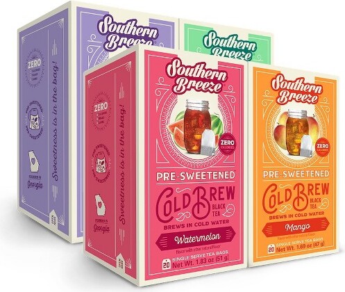 Southern Breeze Cold Brew Sweet Tea Variety Pack with 20 Individually ...