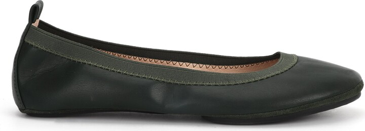 Yosi Samra Nina Foldable Ballet Flat in Hunter Green Peta-Approved ...