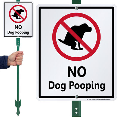 SmartSign No Dog Pooping Sign and Stake Kit - ShopStyle Pet Crates & Gates
