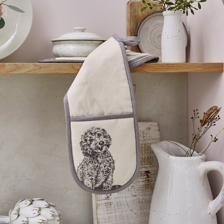 Dunelm Cockapoo Double Oven Glove Natural - ShopStyle Pot Holders