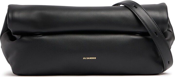 Jil Sander Small Rollup soft leather shoulder bag - ShopStyle