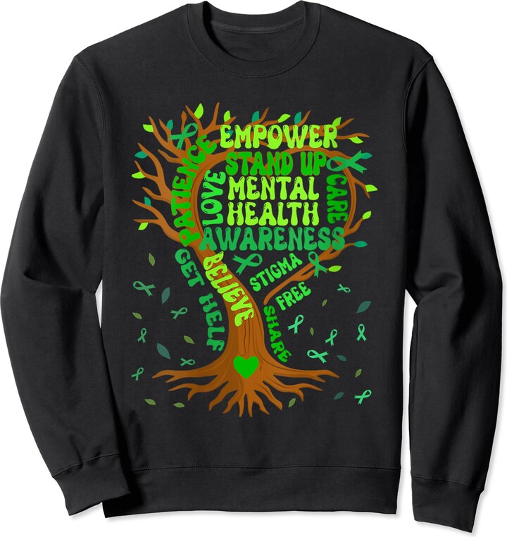 Mental Health Awareness Shirts Mental Health Awareness Tree Green Ribbon For Men Women ...