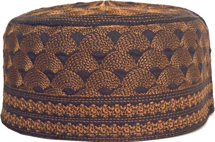 K_Caps Latest Brown Arabic Tribal Men's Koofi Prayer Topi Hand ...