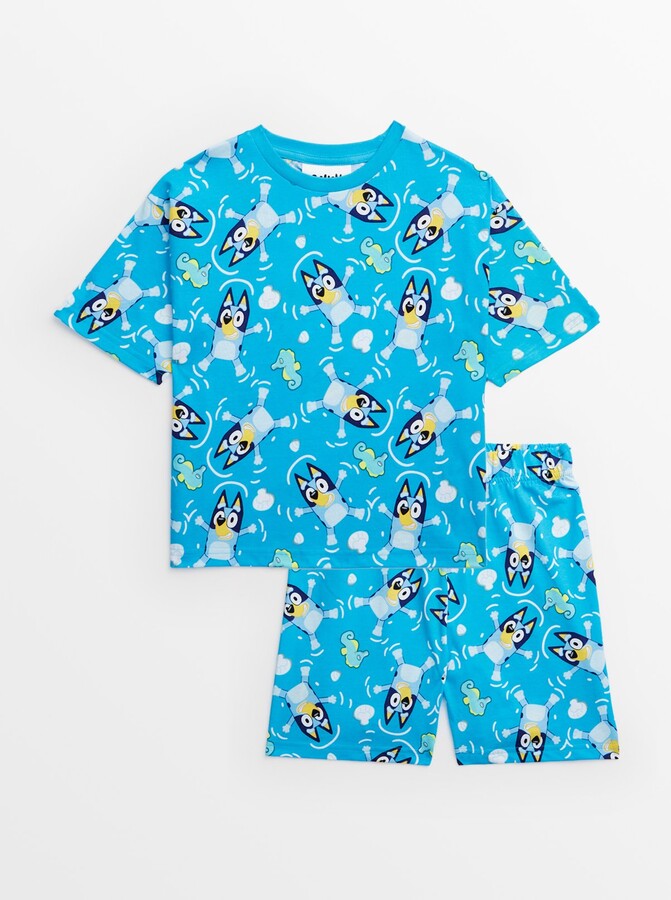 Blue Bluey Seahorse Print Short Sleeve Pyjamas (3-4 Years) - ShopStyle