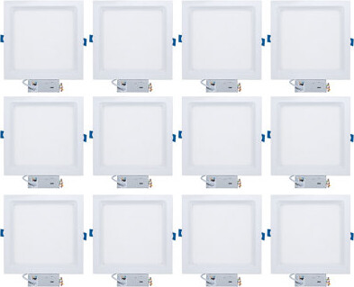 MW LIGHTING 8 Inch Canless 5 CCT Ultra-Slim Square Baffle LED Downlight ...