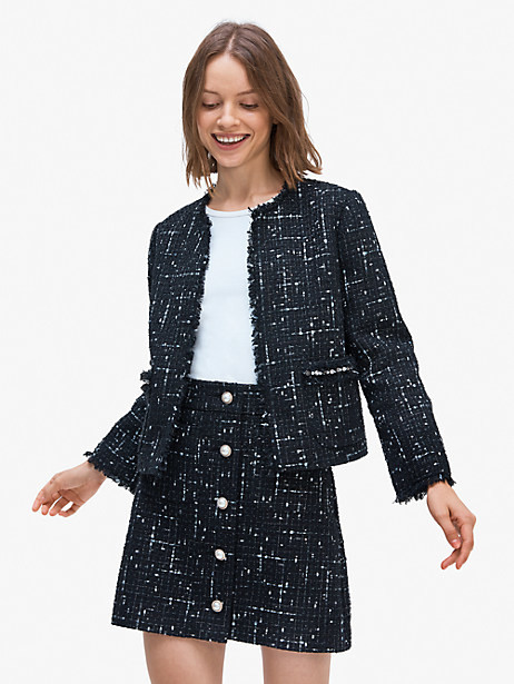Kate Spade Embellished Tweed Jacket - ShopStyle