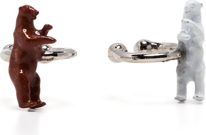Toga Bear Silver-Plated Ear Cuffs - ShopStyle Jewelry