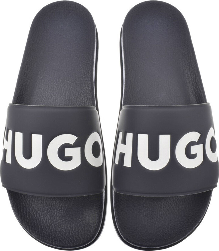 HUGO BOSS Match Sliders Navy - ShopStyle Sandals & Slides