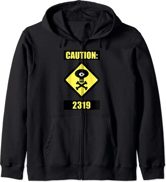 Disney Pixar Monsters University Caution 2319 Hazard Logo Zip Hoodie ...
