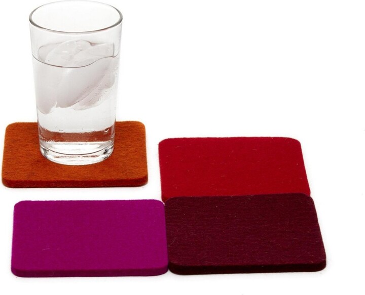 Graf Lantz Bierfilzl Merino Wool Felt Square Coaster Multi 4 Pack ...