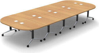The Twillery Co. Albin 14 Person Conference Meeting Tables 5 piece ...