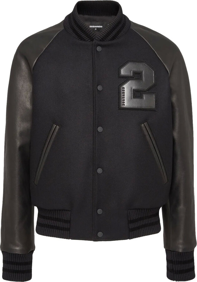 DSQUARED2 Logo-Patch Bomber Jacket - ShopStyle