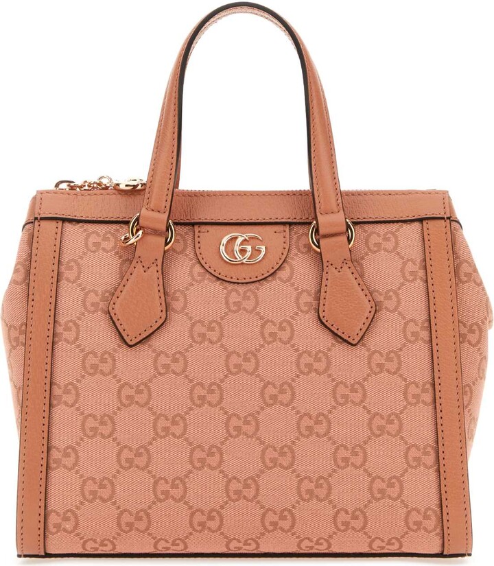 Gucci Pink Gg Supreme Fabric And Leather Ophidia Handbag - ShopStyle ...