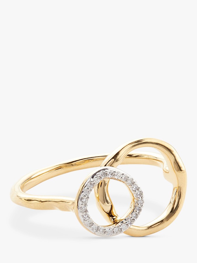 John Lewis & Partners Diamond Linked Hoop Ring - ShopStyle