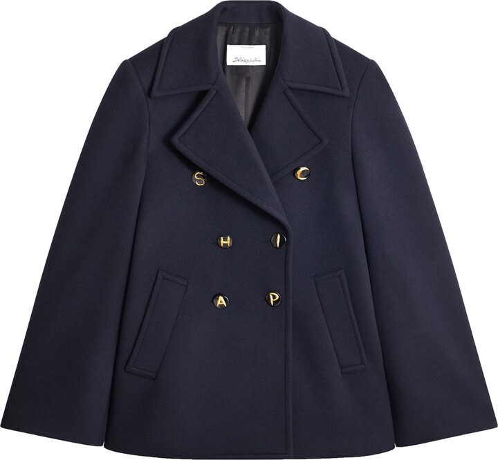 Schiaparelli Wool Short Pea Coat - ShopStyle