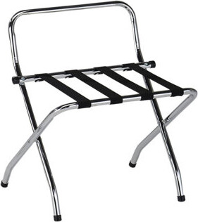 Kiflic Metal Foldable High Back Luggage Rack for Suitcase, Metal ...