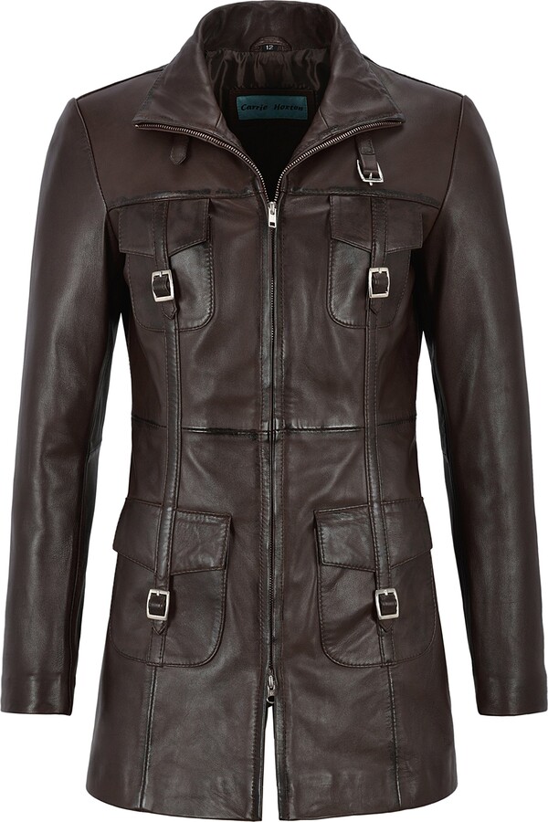 Smart Range Leather Mistress' Ladies Leather Jacket Brown Gothic Style ...