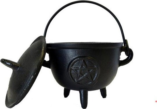 Etsy Cast Iron Cauldron With Lid & Handle, Pentacle, Tree Of Life ...