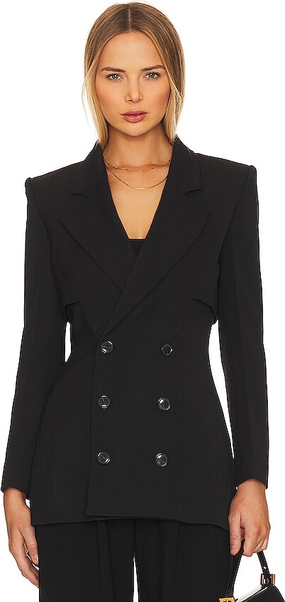 Frame Fitted Storm Flap Blazer - ShopStyle