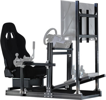 Anman F1 Racing Simulator Cockpit with Seat & Triple Monitor Stand Fit ...