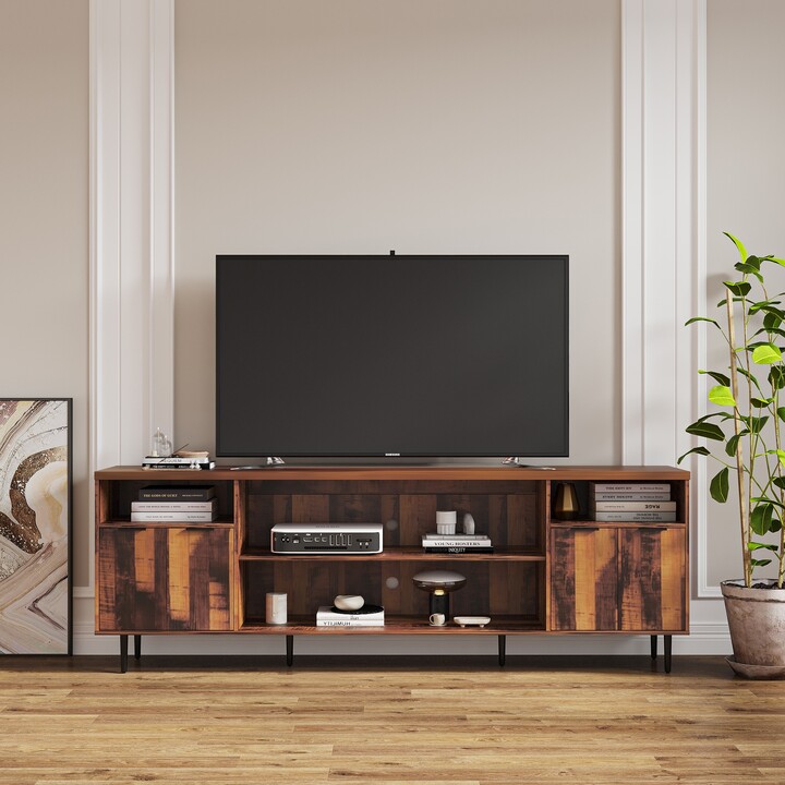 EHEK TV Stand Modern Wood Media Entertainment Center Console Table with ...