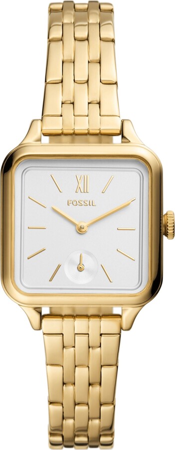 Fossil Women's Colleen Three-Hand, Gold-Tone Stainless Steel Watch ...