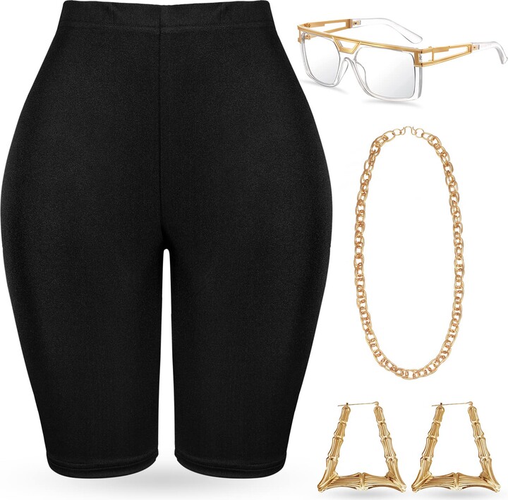 Run Dmc 5pcs Hip Hop Costume Kit 80s 90s Rapper Accessories Set Golden ...