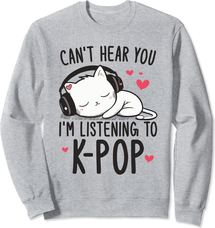 Cute Cat Kitty Kawaii K Pop Gifts Teen Girl Can't Hear You I'm ...
