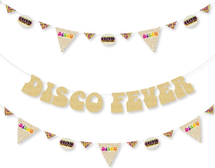 Big Dot Of Happiness 70's Disco - 1970s Disco Party Letter Banner Decor ...