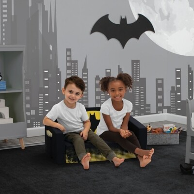 Delta Children Batman Cozee Flip-Out Sofa - 2-in-1 Convertible Sofa to ...