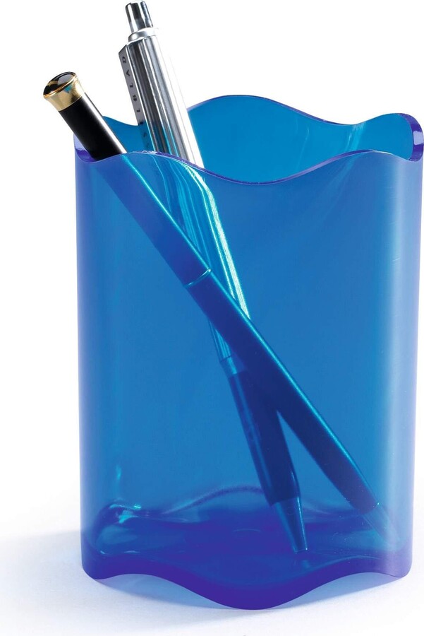Durable TREND Pen Pot Pencil Holder Desk Tidy Organizer Cup - Blue ...