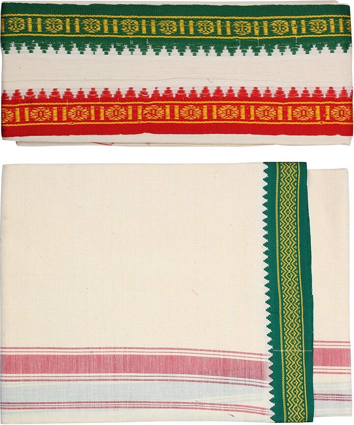 Stylesindia Men's Cotton Colored Single Layer Thalapathy Dhoti with ...